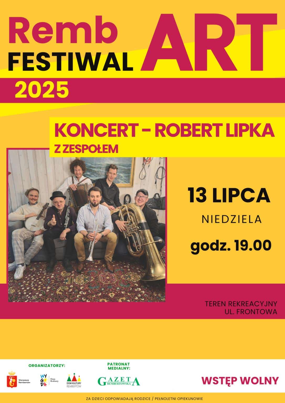 RembART Festiwal 2025. Koncert: Robert Lipka z zespołem - BestOfWarsaw ...