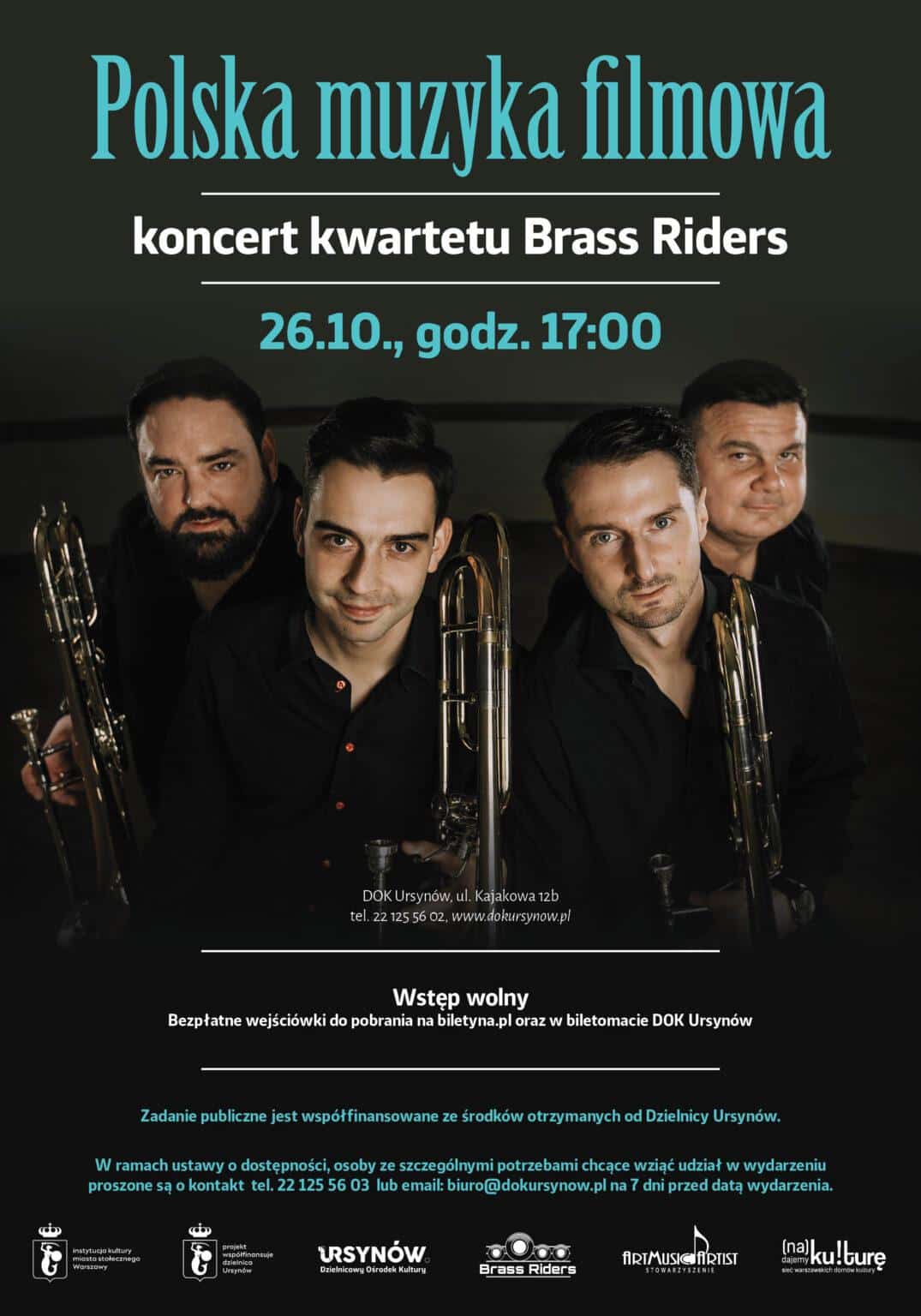 Polska muzyka filmowa - Koncert kwartetu Brass Riders - BestOfWarsaw ...